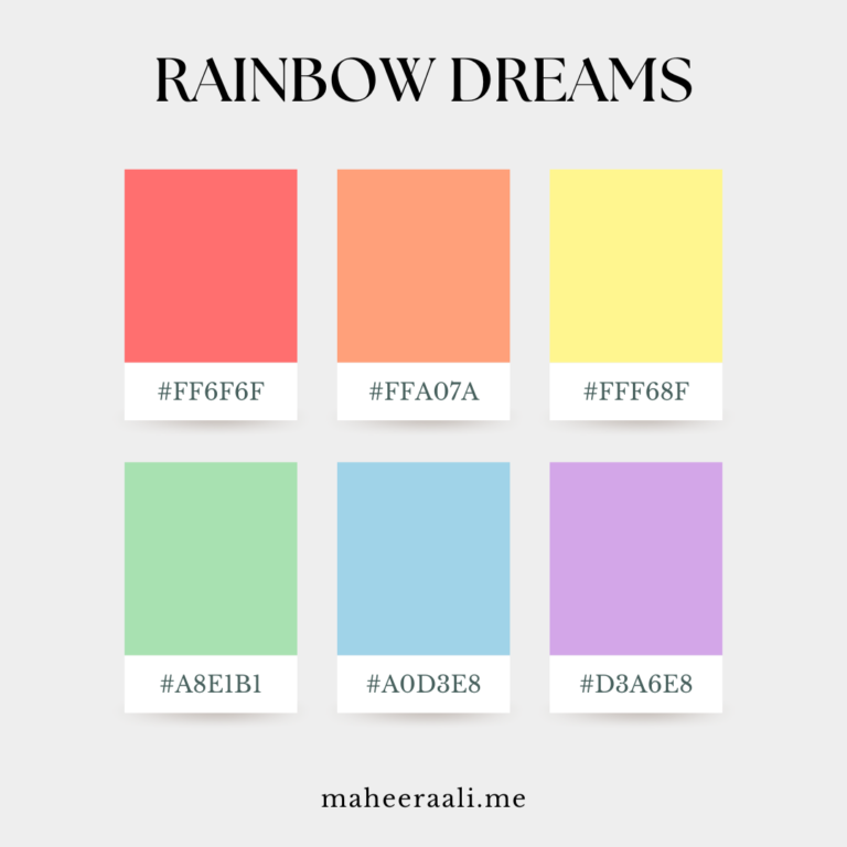 9 Beautiful Pastel Color Palettes Examples with Color Codes - Maheera Ali